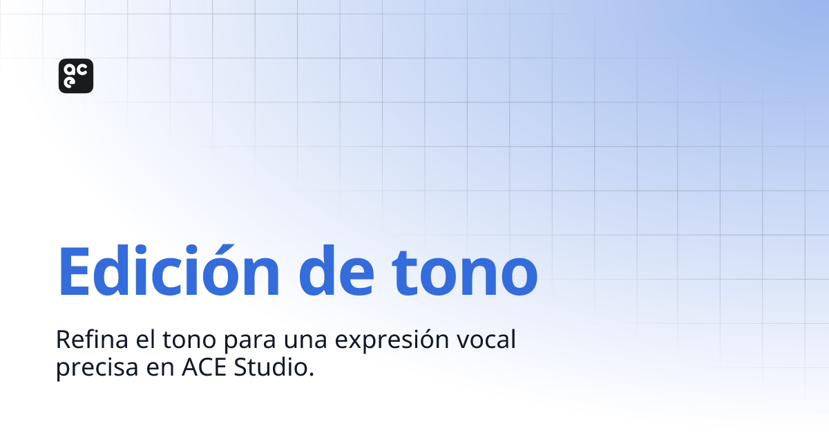 Edición de tono | ACE Studio Docs
