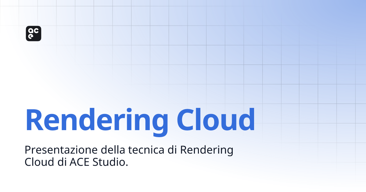 Rendering Cloud | ACE Studio Docs