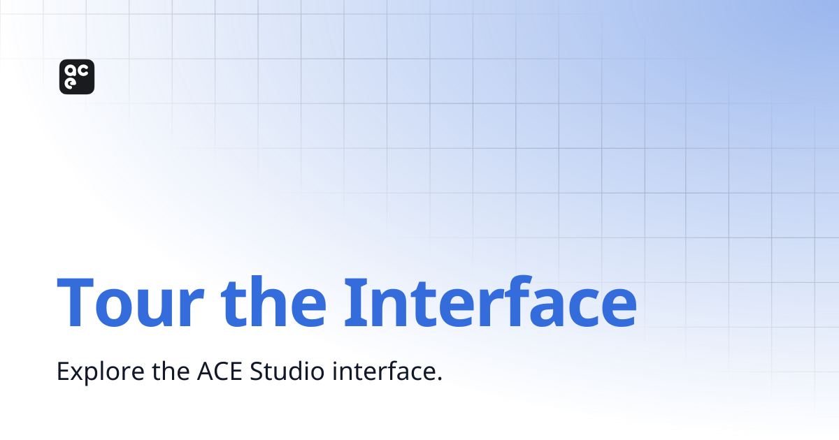Tour the Interface | ACE Studio Docs