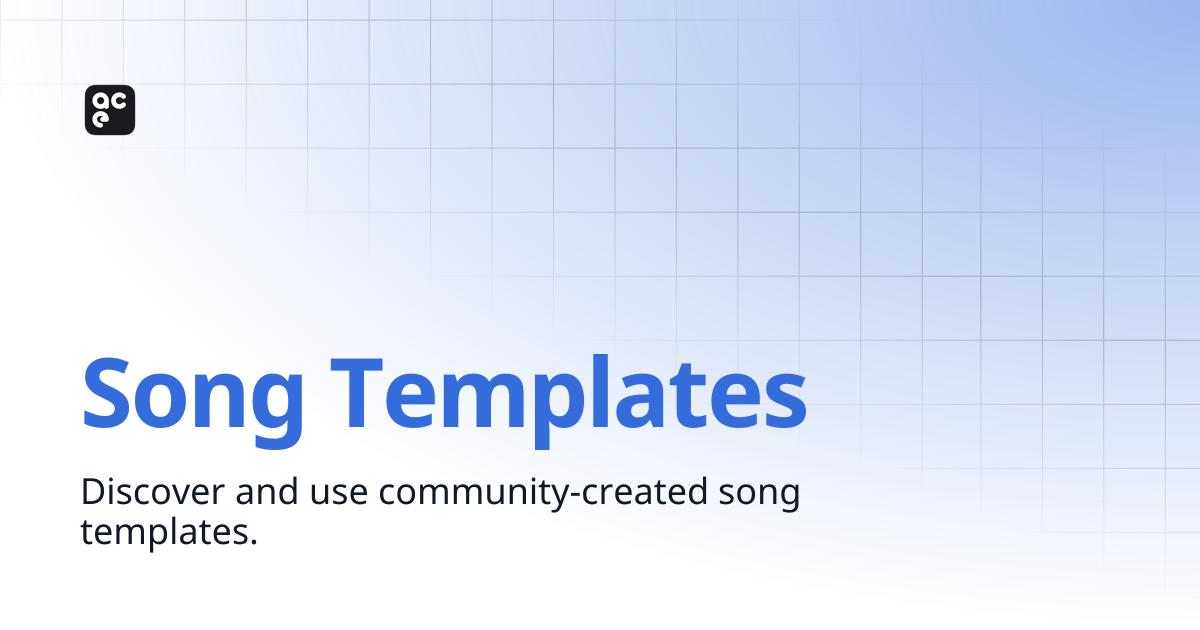 Song Templates | ACE Studio Docs