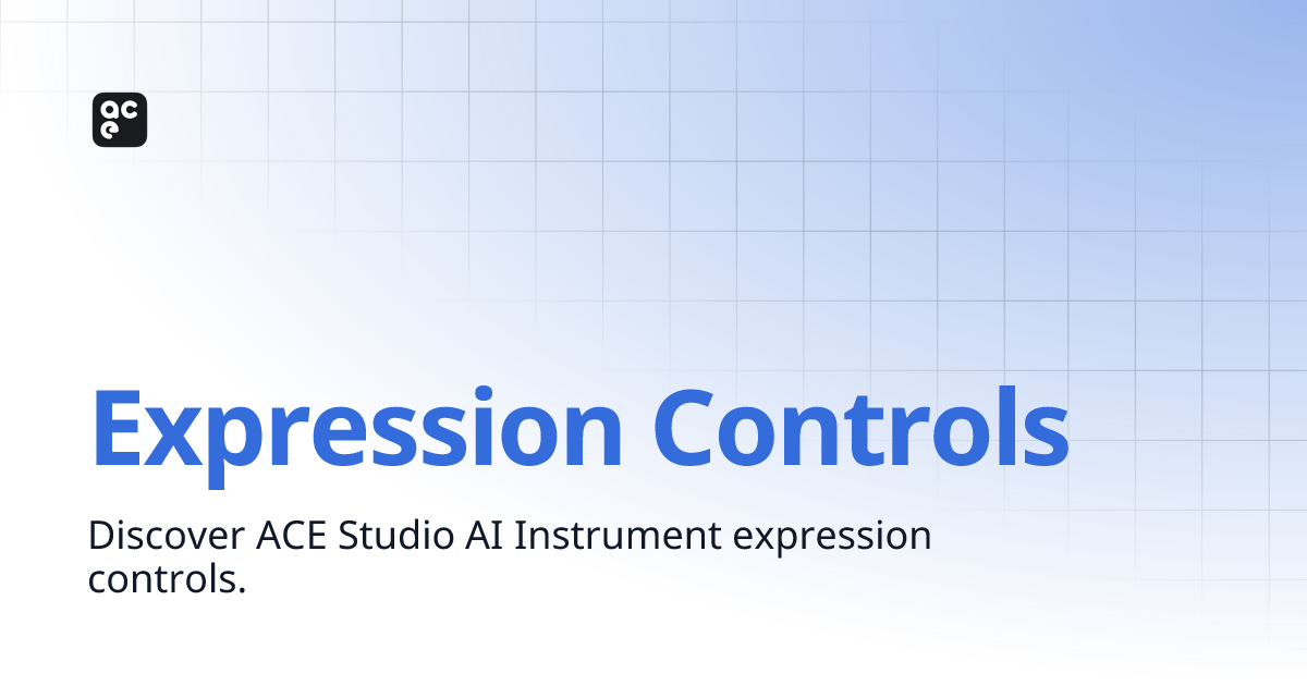 Expression Controls | ACE Studio Docs